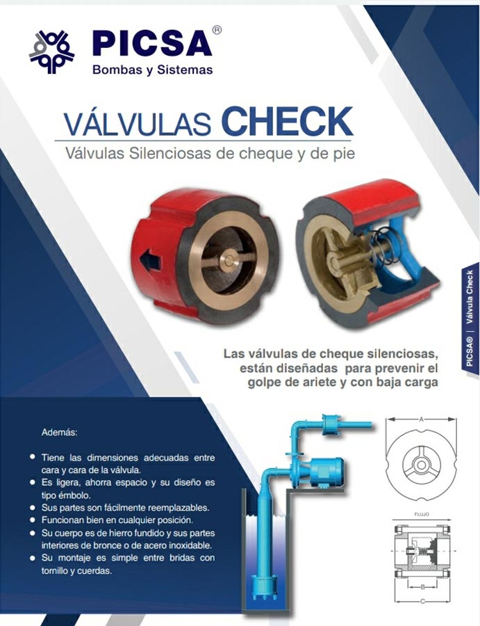 VALVULA CHECK PICSA AURORA – Valvulas Industriales Rodríguez